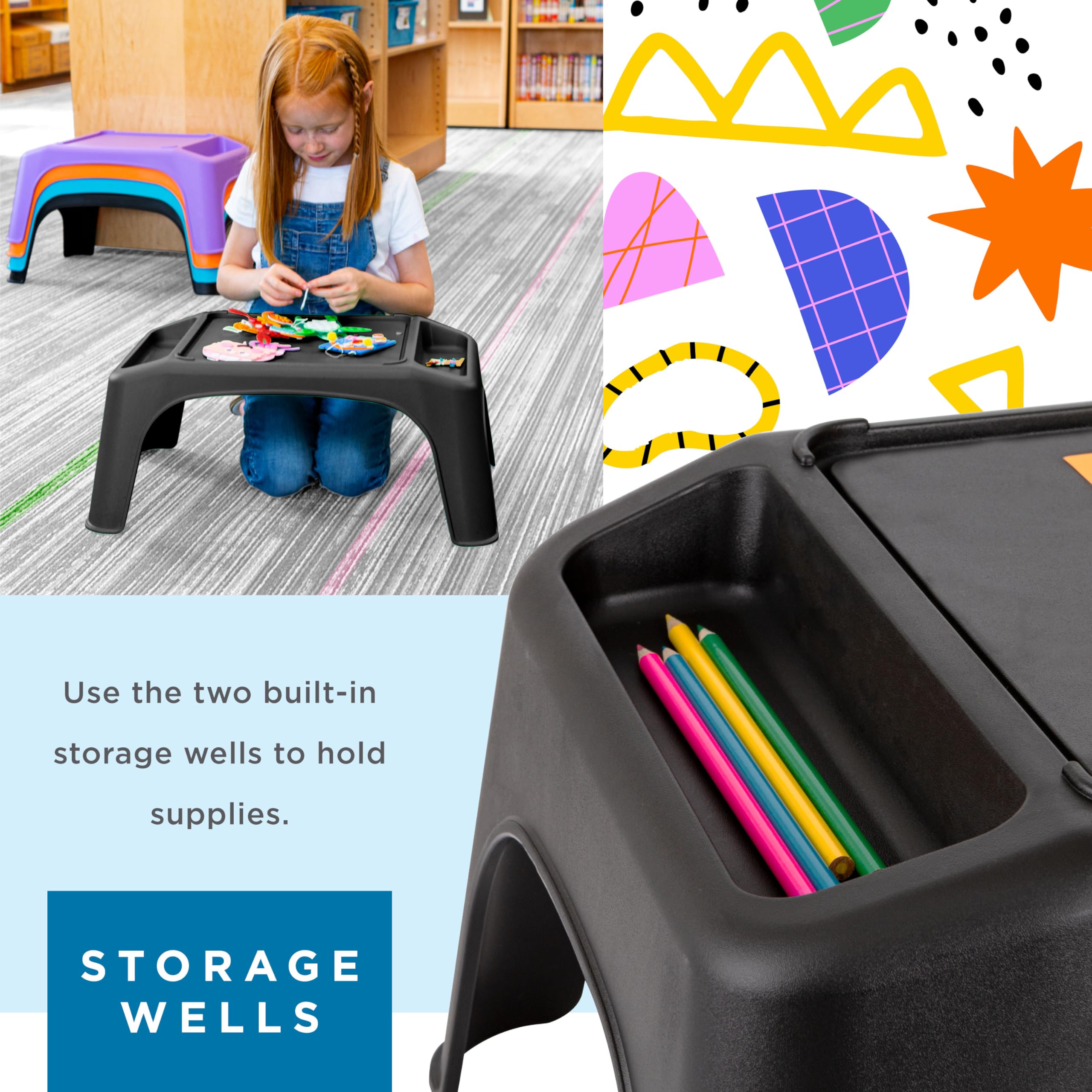 Snapklik.com : LapGear Turtle Table Kids Activity Lap Desk Tray
