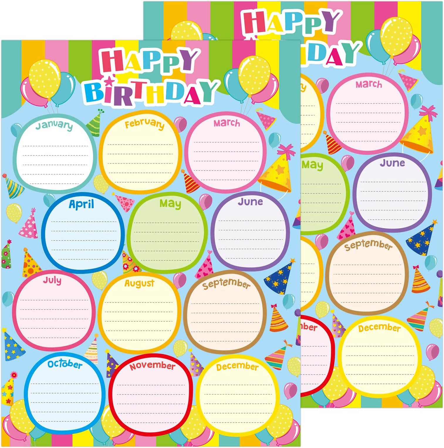 Amazon.com : Pasimy 73 Pcs Happy Birthday Bulletin Board Decoration Set ...
