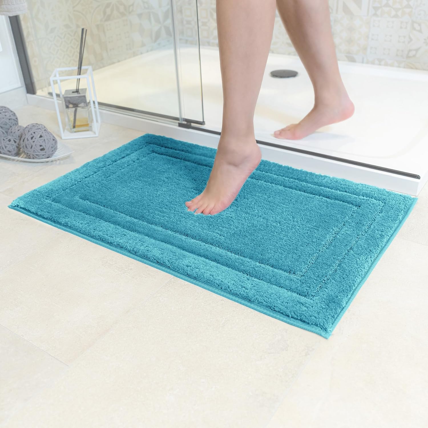 Amazon.de: Decomira Badematte rutschfest | Als Badteppich Set ...