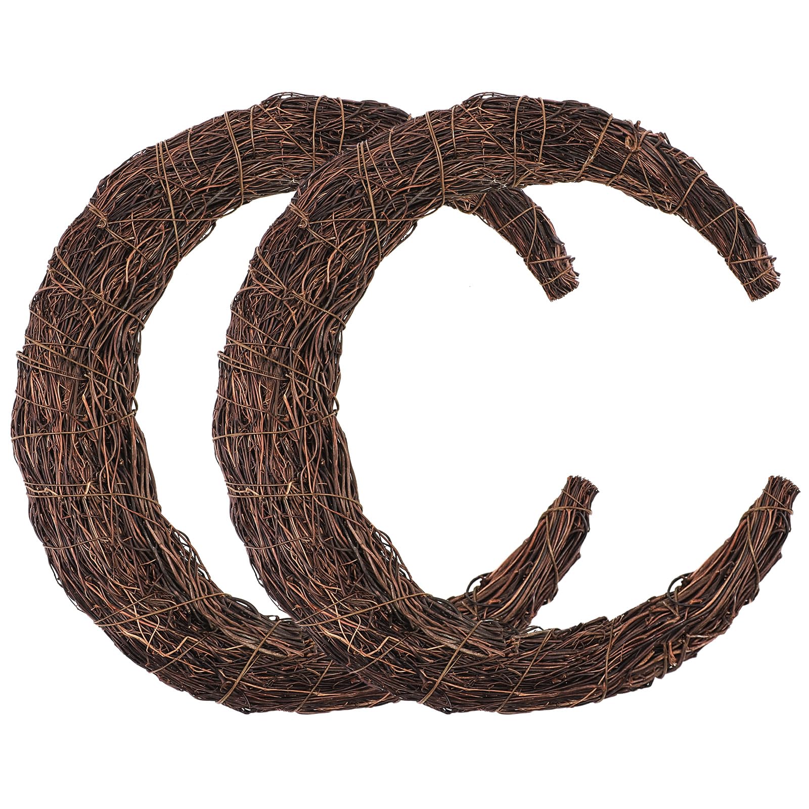 Amazon.com: Temfmy Moon Wreath - 14 Inch Crescent Moon Natural ...