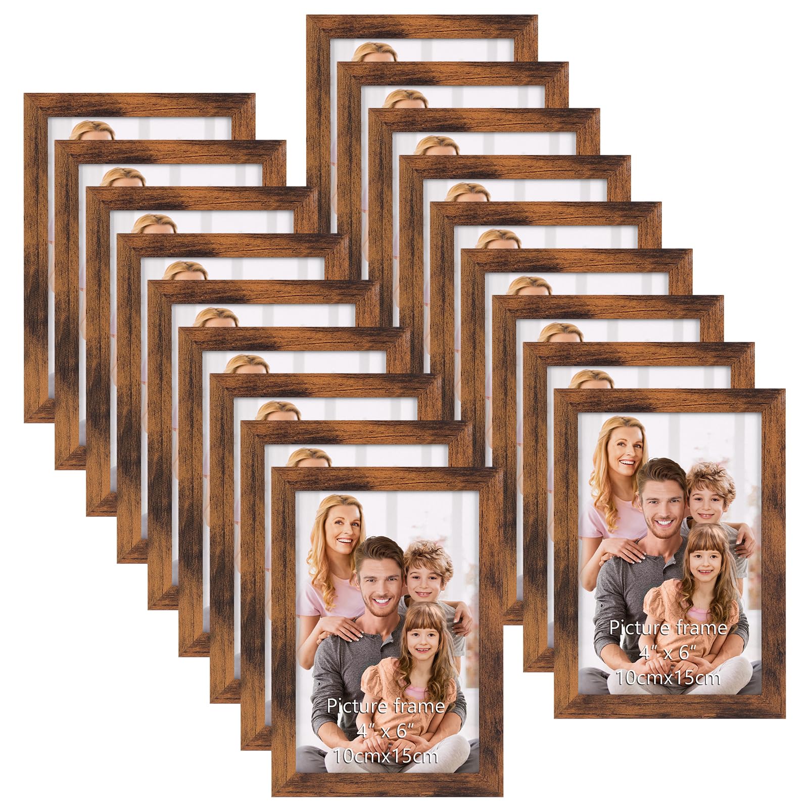 Amazon.com - WIFTREY 4x6 Picture Frame 18 Pack, Rustic Brown 4 x 6 ...