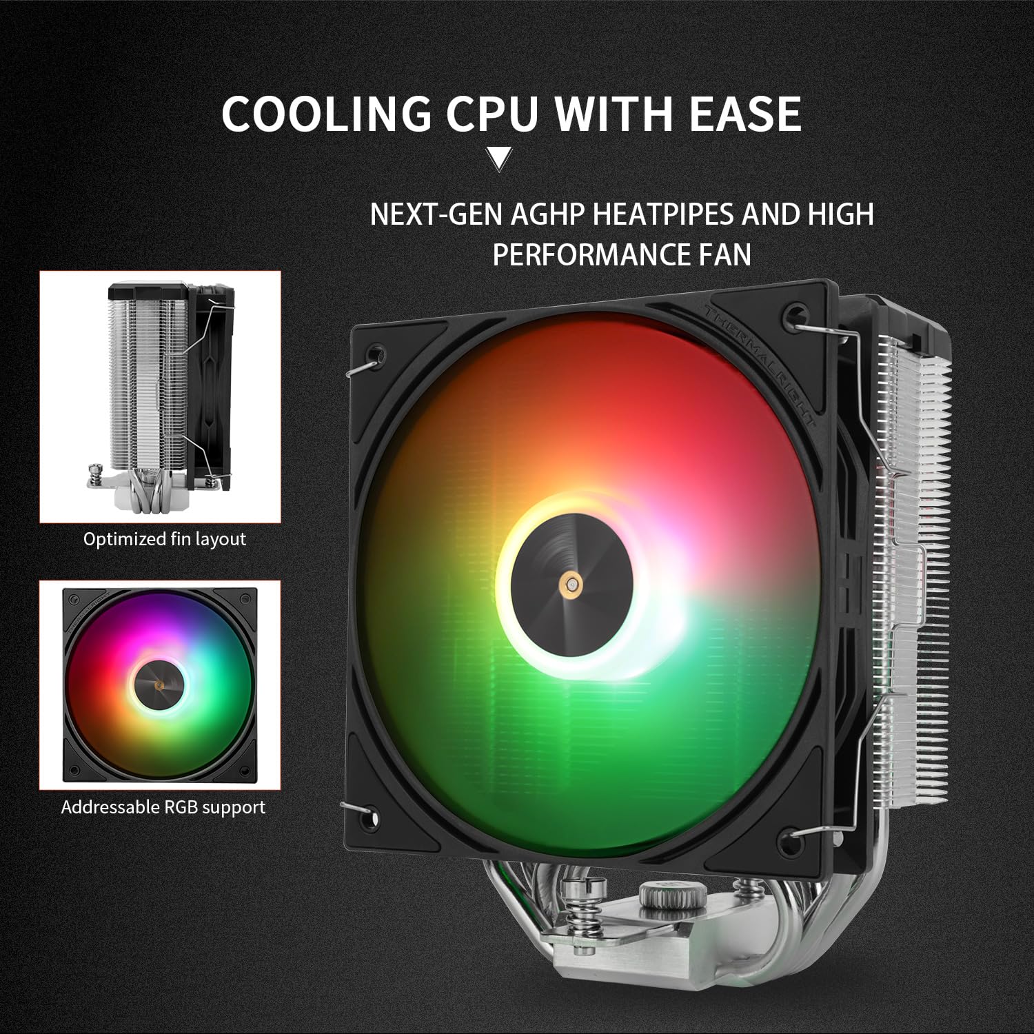 Snapklik.com : Assassin X 120R Digital ARGB Black CPU Air Cooler ...