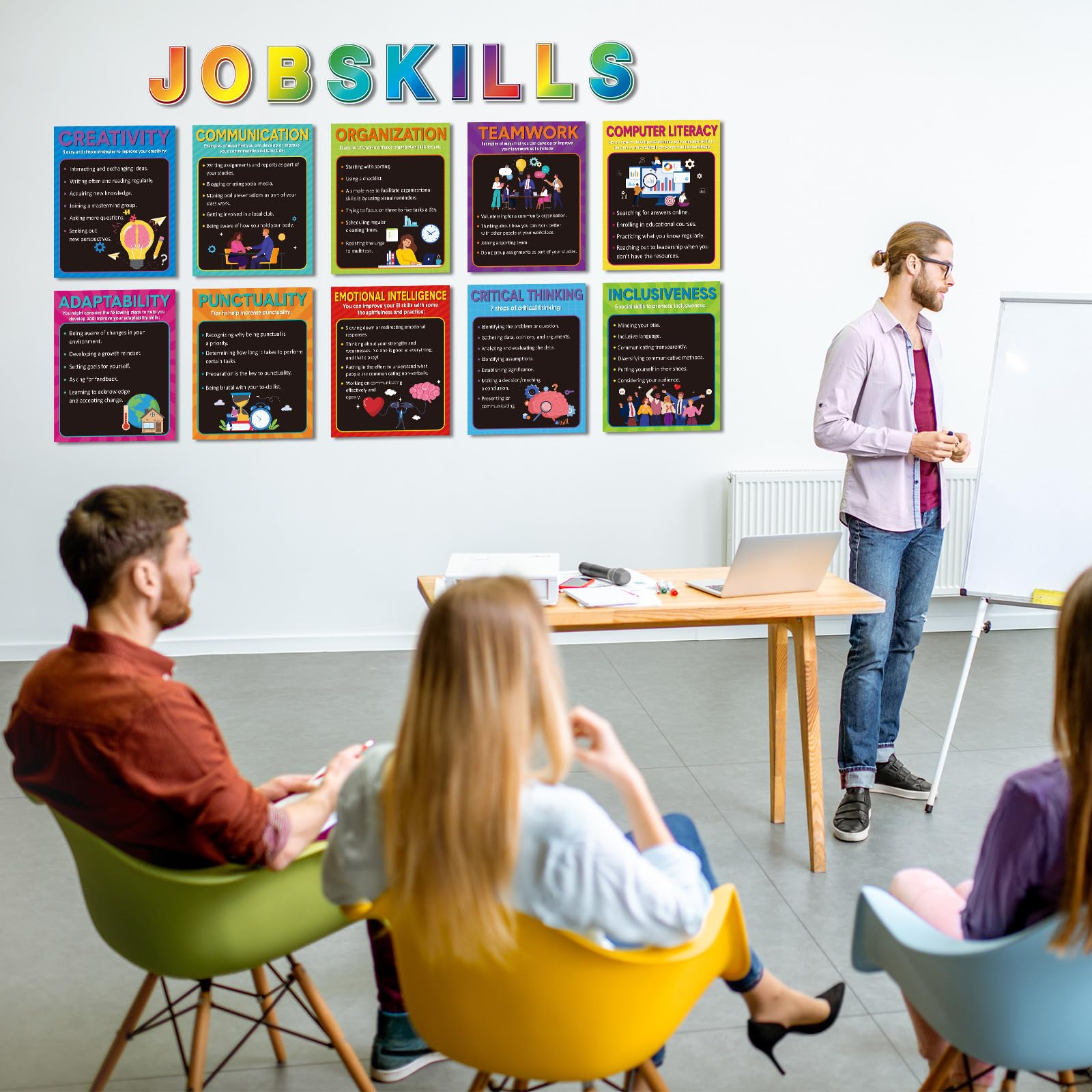 Snapklik.com : 19 Pcs Job Skills Educational Posters Back To School ...
