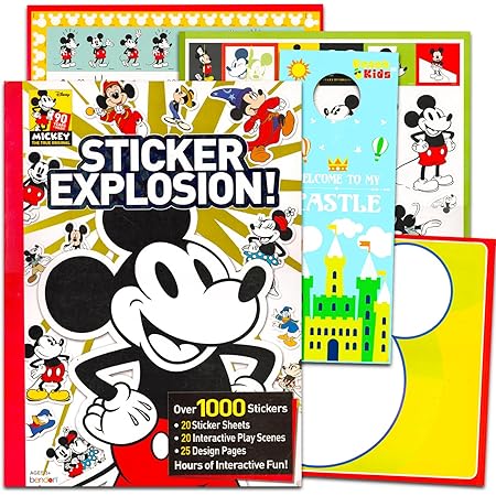Amazon.com: Mickey Mouse Sticker Activity Book for Kids - Bundle with ...