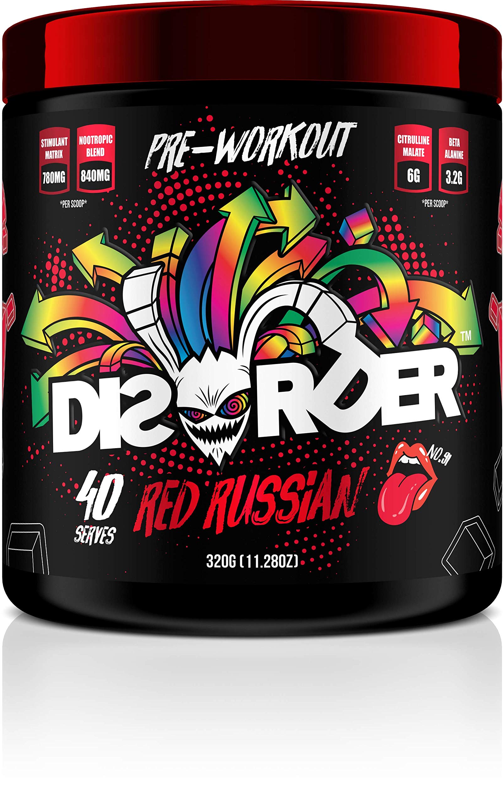 Faction Labs DISORDER Pre Workout Powder, Red Russian Flavour - 320 ...