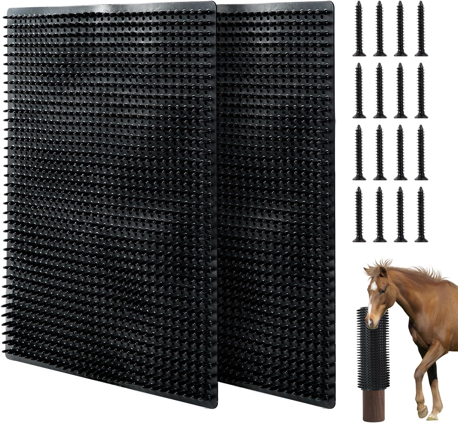 Amazon.com: WSFSLJWDW 2PCS Horses & Bovine Massage Brush Kit,Horse ...