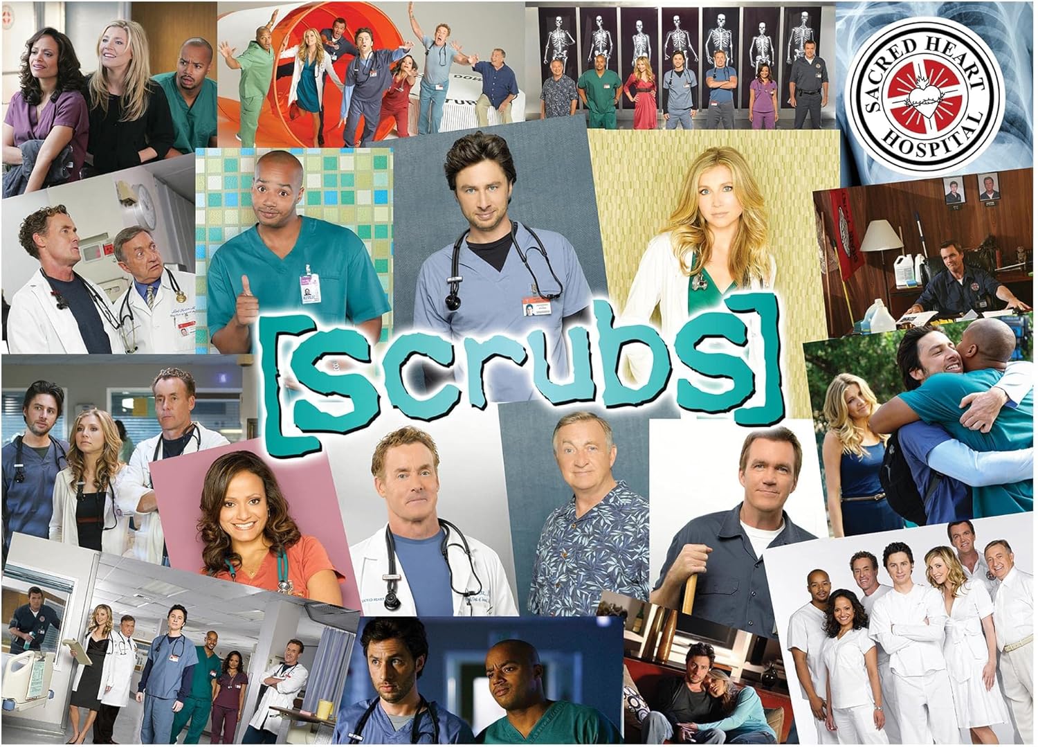 Amazon.com: Scrubs Cast Collage 1000-Piece Jigsaw Puzzle for Adults ...