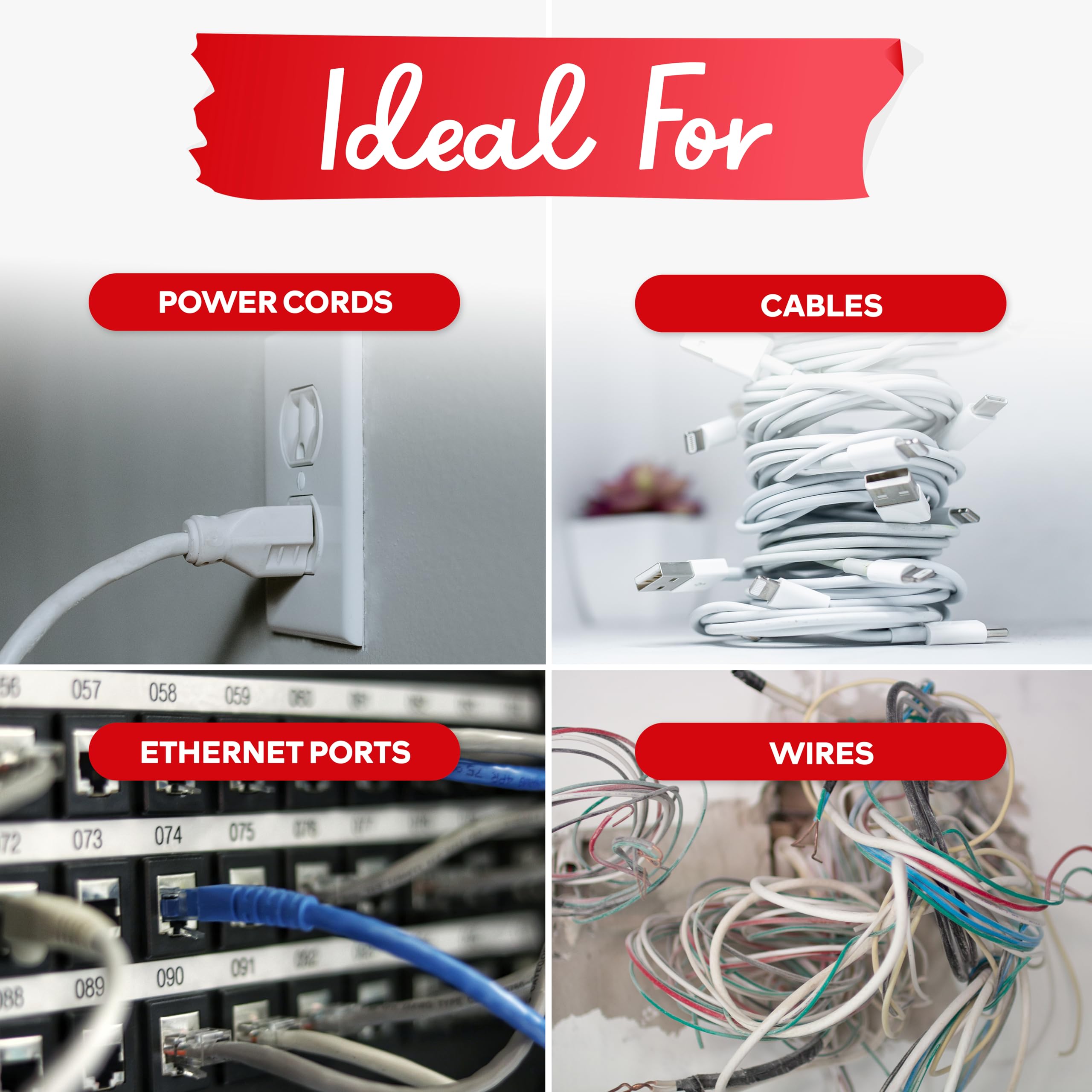 Snapklik.com : XFasten Cable Labels Tags For Cable Management 240 Pcs ...