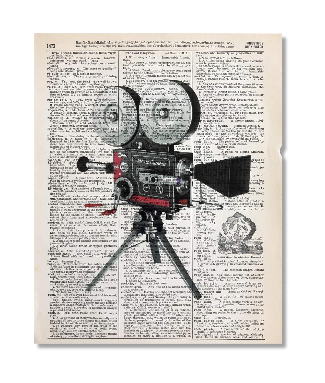 Amazon.com: Cinema Camera Upcycled Vintage Dictionary Art Print 8x10 ...