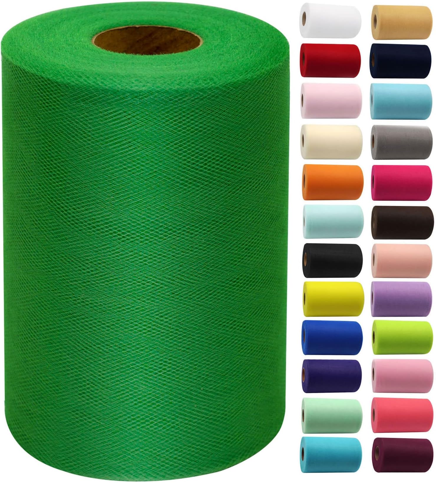 Amazon.com: Senkary Glitter Tulle Roll Sparkling Tulle Ribbon Fabric ...