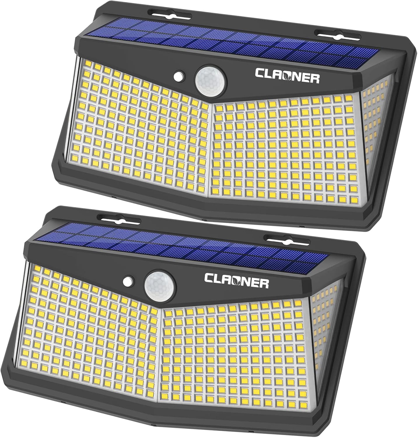 CLAONER Solar Lights Outdoor, Upgraded 310 LED Solar Security Lights ...