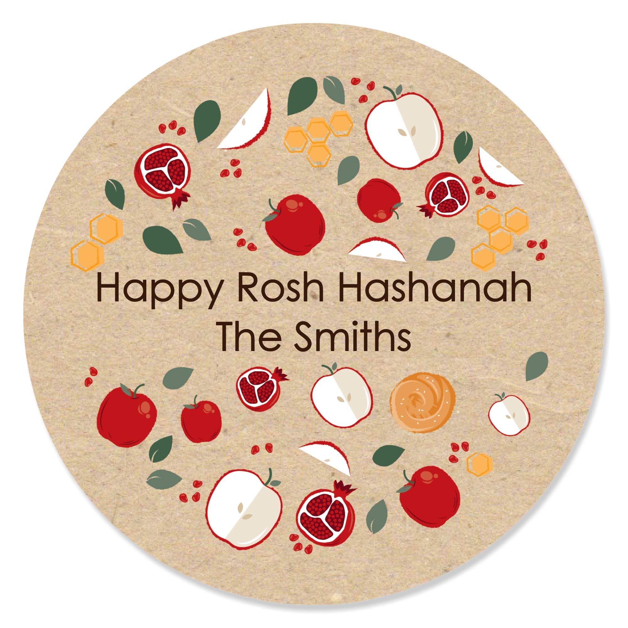 Amazon.com: Big Dot of Happiness Personalized Rosh Hashanah - Custom ...