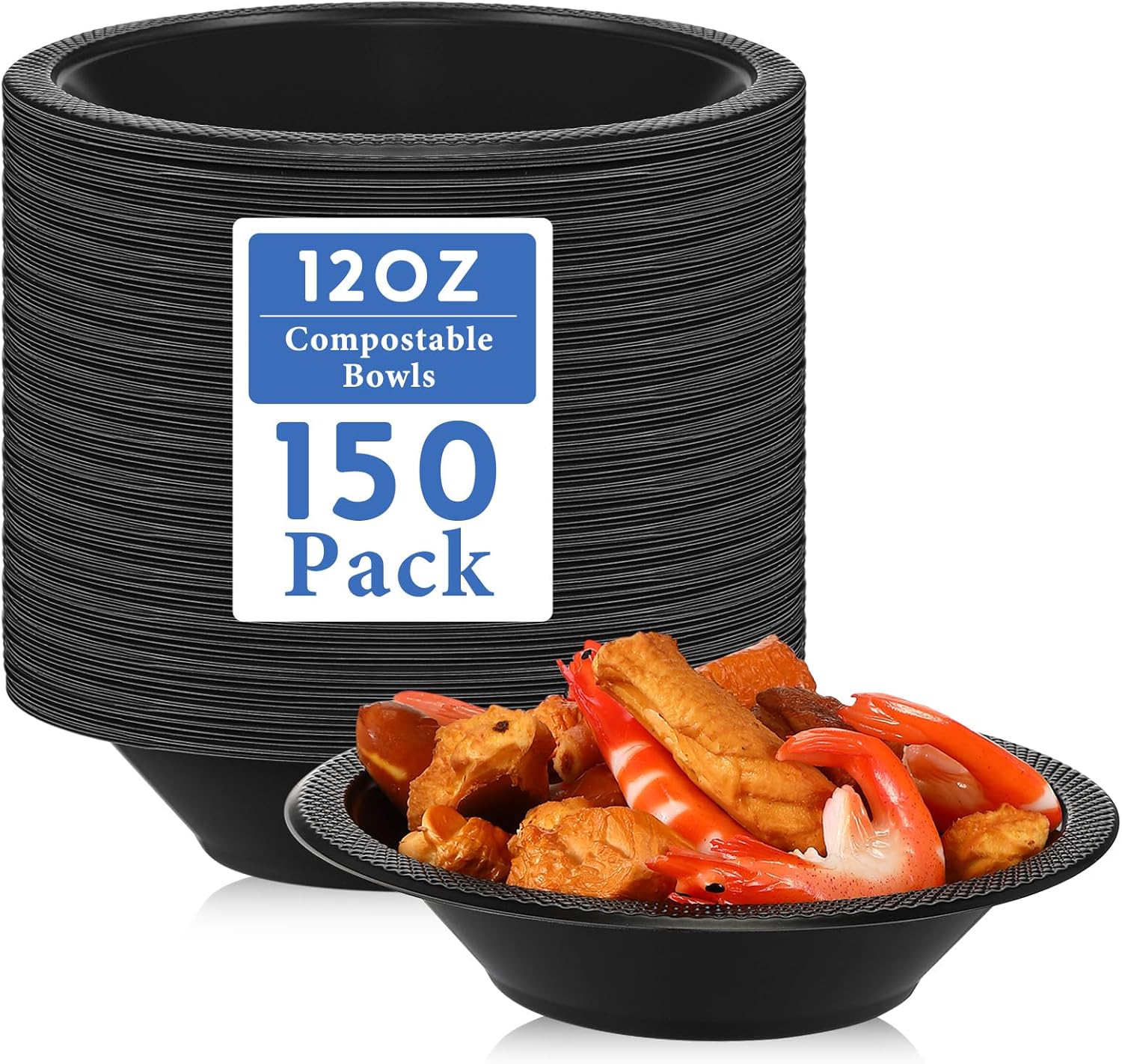 Amazon.com: Mifoci 150 Pcs Plastic Bowls Disposable 12 oz Small Party ...