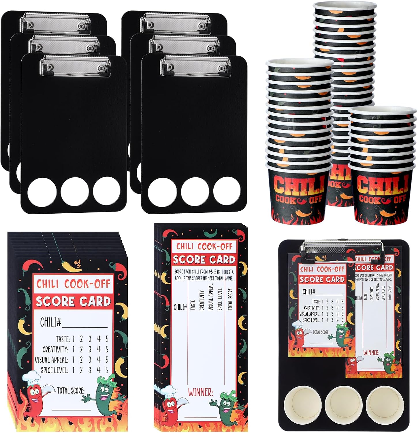 Amazon.com: ShinyMatch 171 Pcs Chili Cook Off Contest Voting Set ...