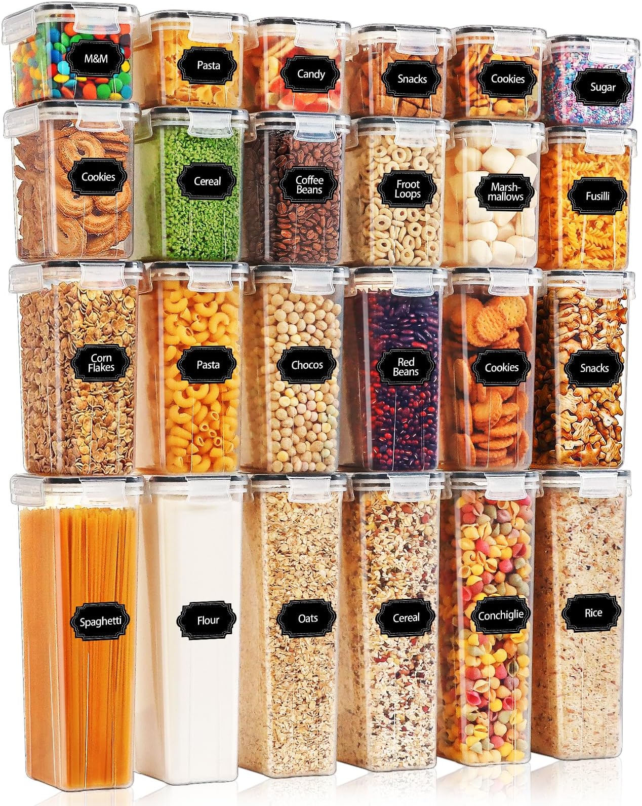 Amazon.com: WHITE FEATHER SUPPLIES 40 PCS Airtight Food Storage ...