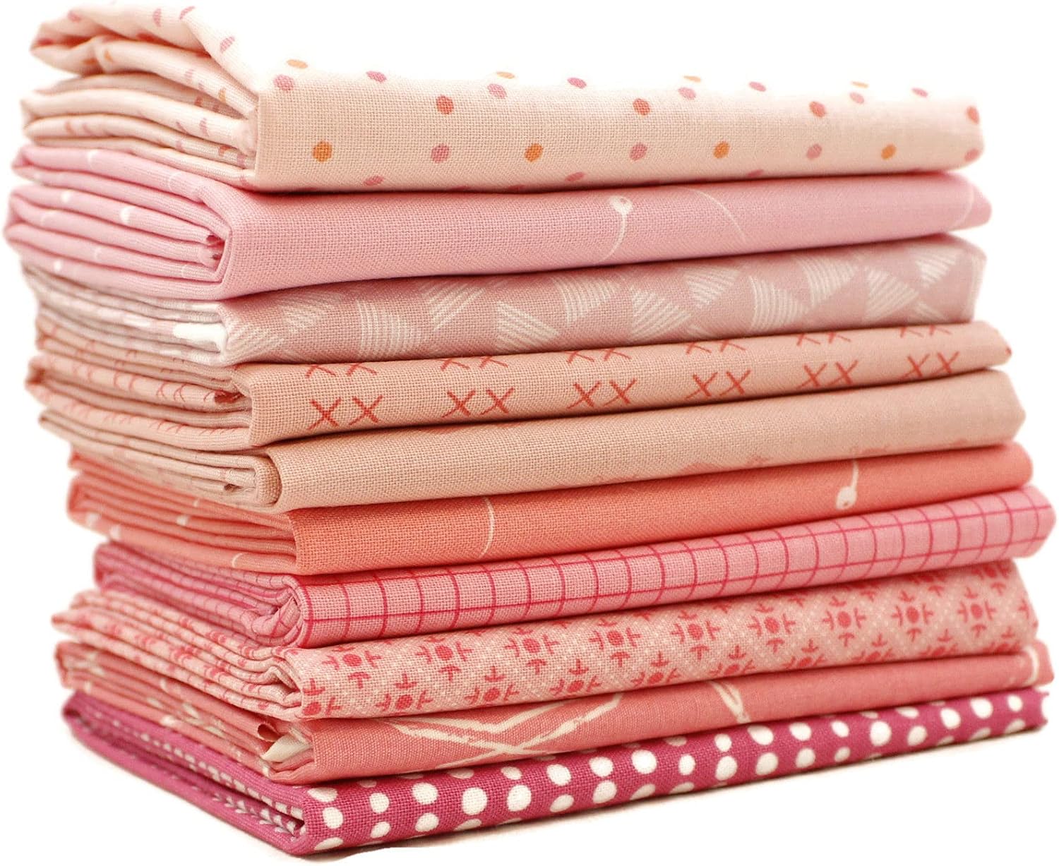 Amazon.com: Pink Fat Quarter Bundle (10 pcs) - Mixed Designers ...