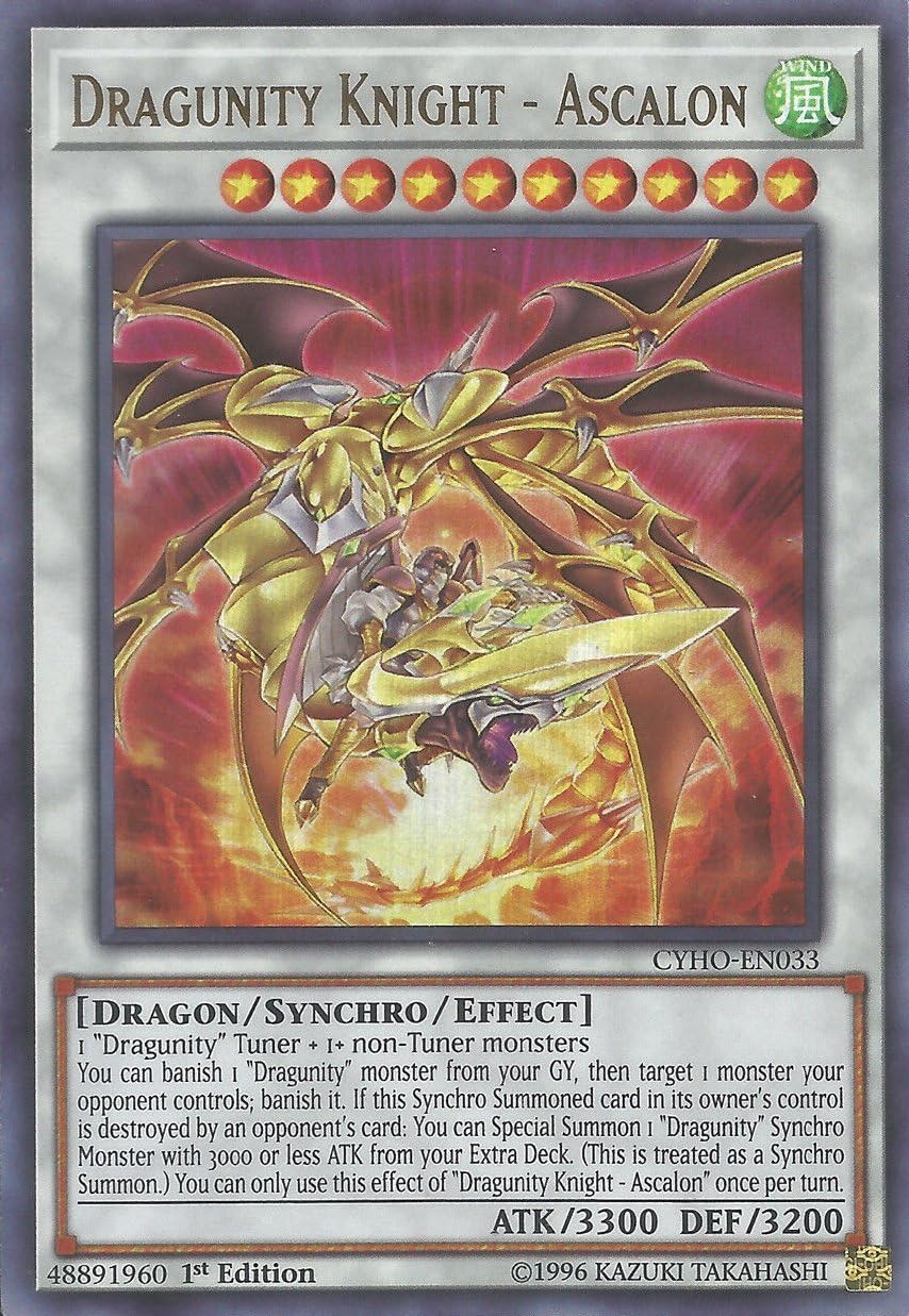 Amazon.com: Yu-Gi-Oh! - Dragunity Knight - Ascalon - CYHO-EN033 - Ultra ...