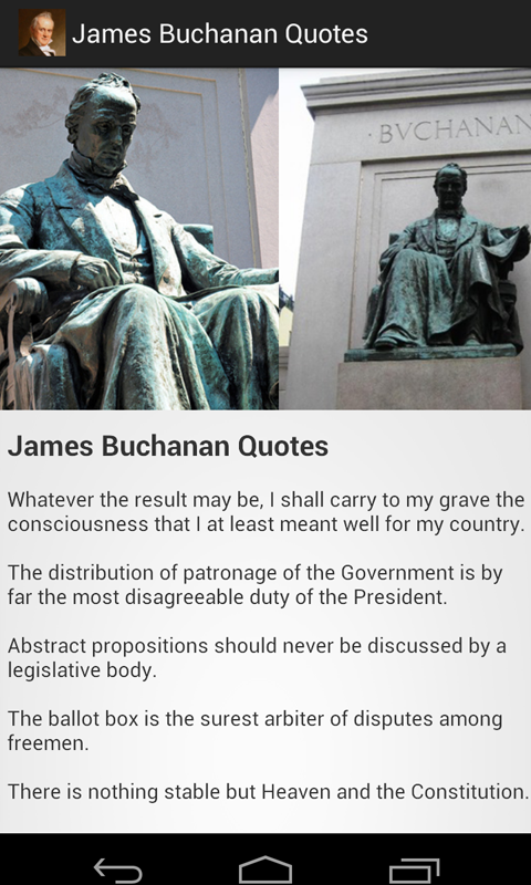 Buchanan Famous Quotes Inspirational Quotes From The 45 U.S.