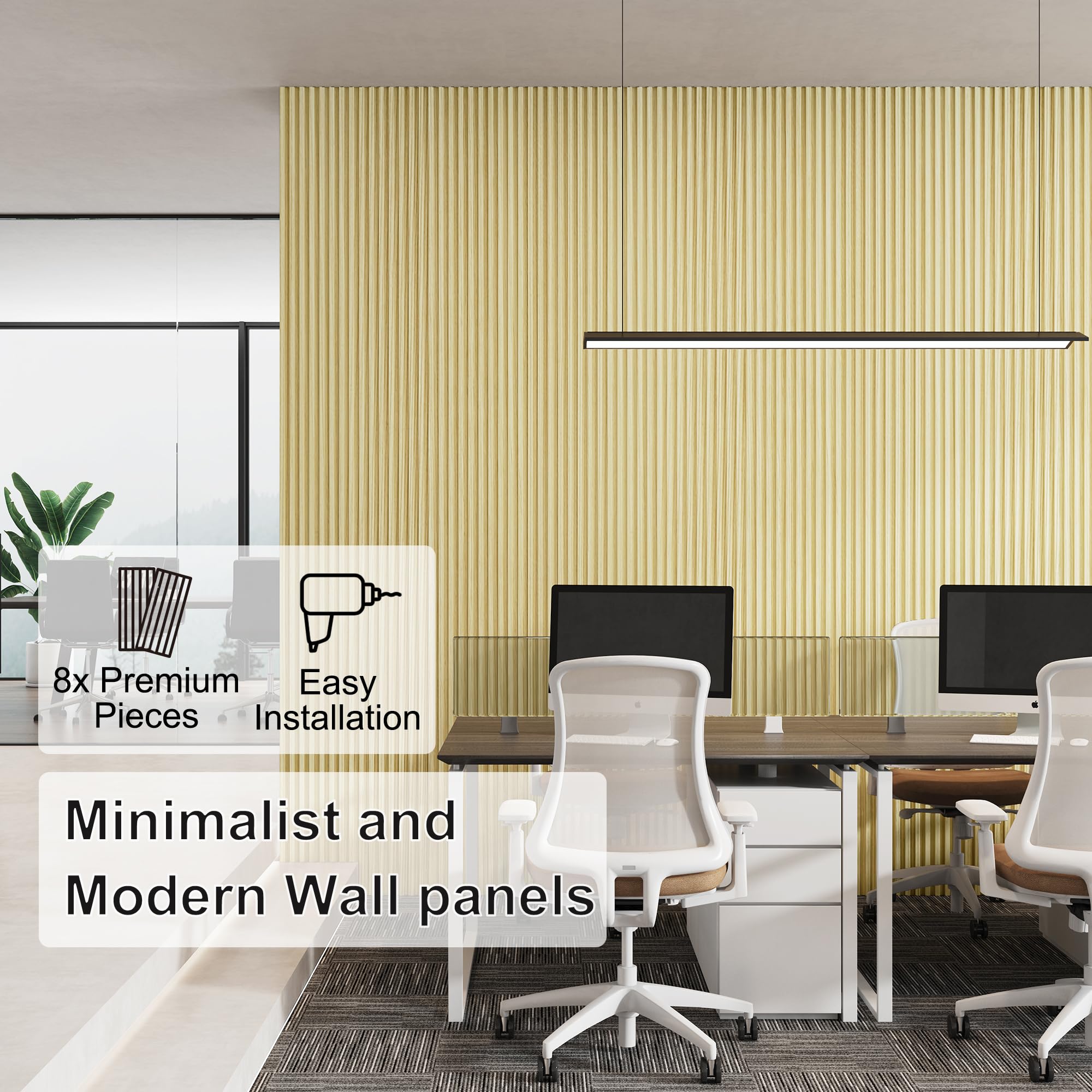 Snapklik.com : ROOMTEC 16 Pack Slat Wall Panels, WPC Soundproof 3D Wall ...