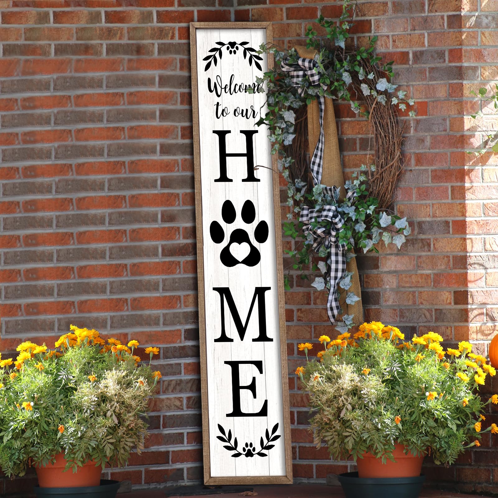 Amazon.com: Welcome To Our Home Sign For Front Porch Standing 45"X9 ...