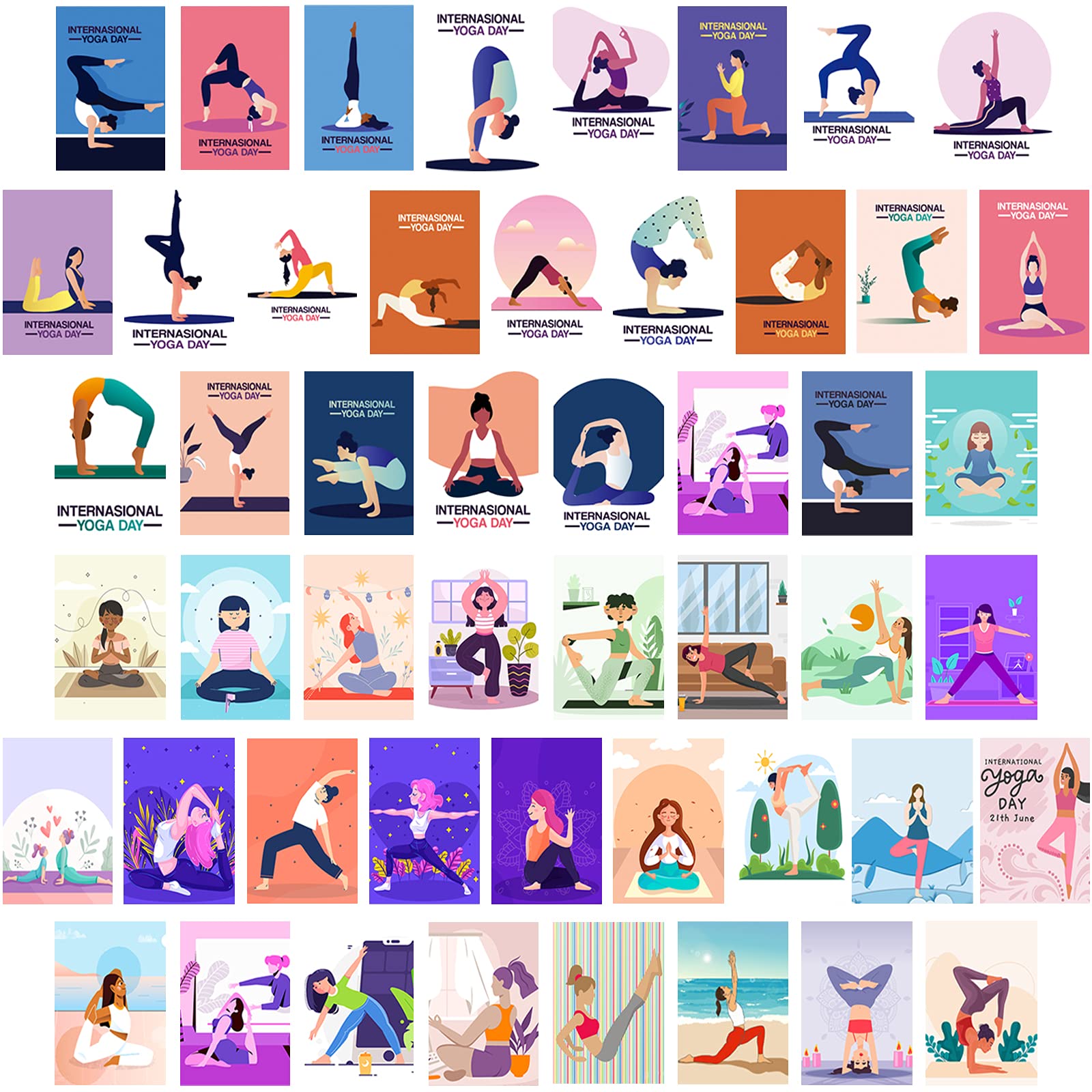 Buy 50PCS Wall Collage Kit Aesthetic Pictures | Learning Workout ...