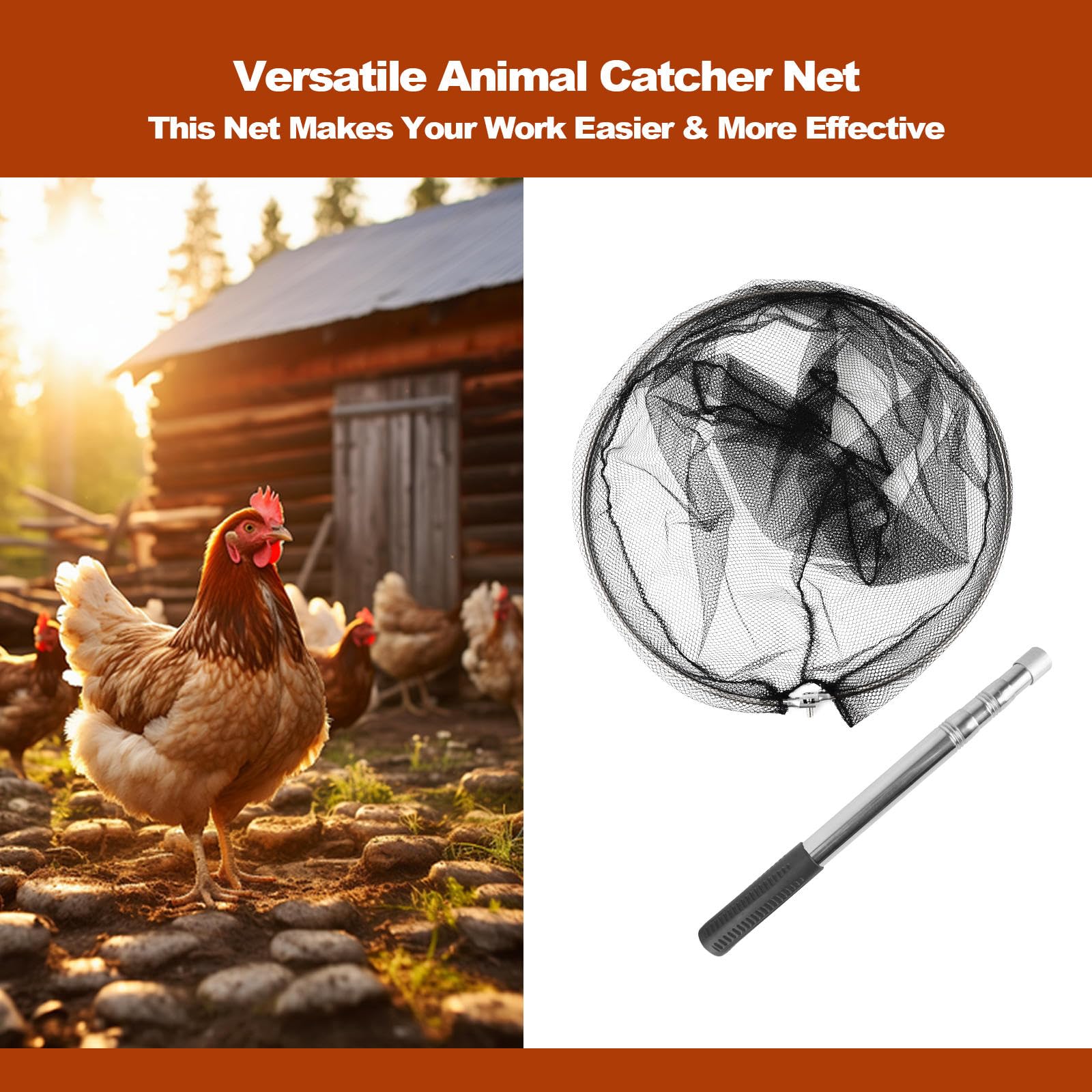 Snapklik.com : Animal Catcher Net, Chicken Catching Net For Poultry ...