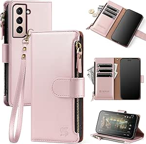 Amazon.com: Shieldtop Compatible with Samsung Galaxy S21 Wallet Case with Card Holder,Women Men ...
