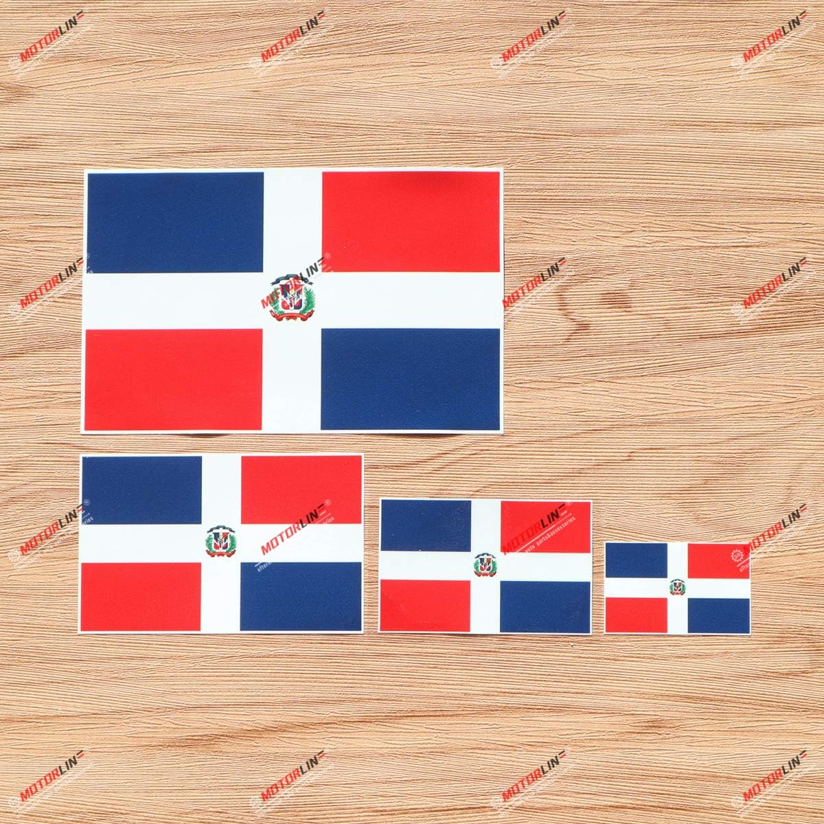 Amazon.com - Dominican Country Flag Vinyl Decal Sticker - 4 Pack Glossy ...