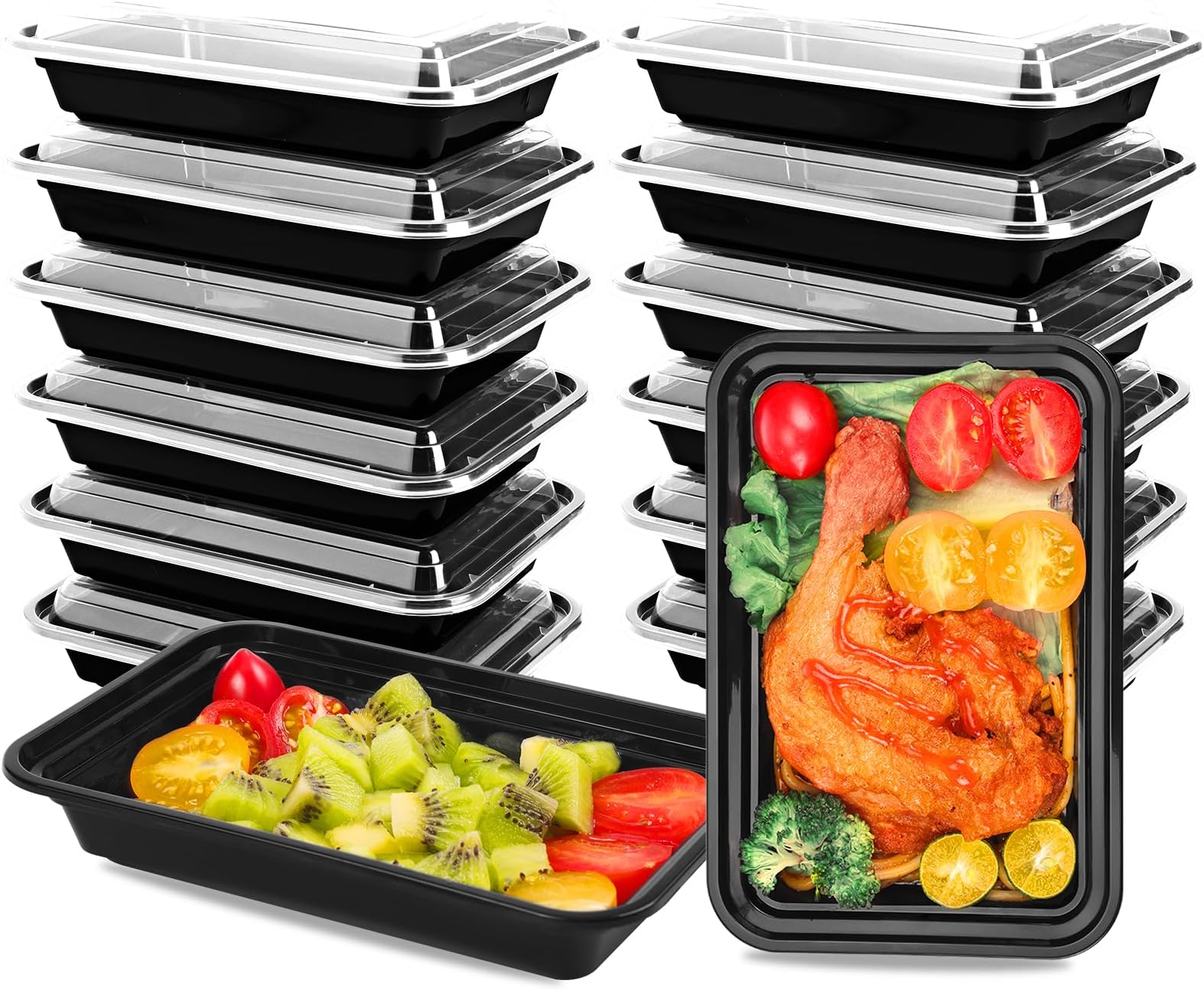 Amazon.com: Green Direct 16 oz. Food Storage Containers with Lids ...