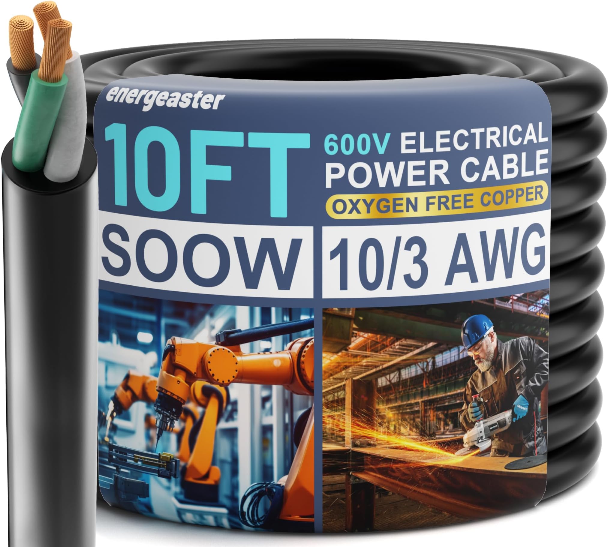 8/3 SOOW SO Portable Power Cord Outdoor Durable Flexible Wire Cable ...