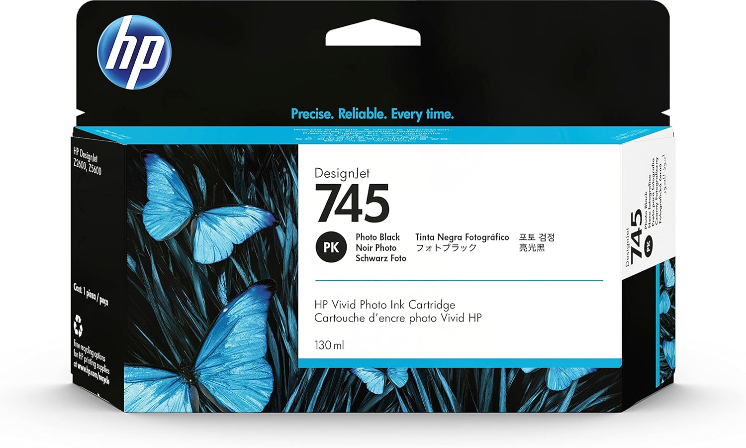 Amazon.com: HP 745 F9J98A 130ml Photo Black Original Designjet Ink ...