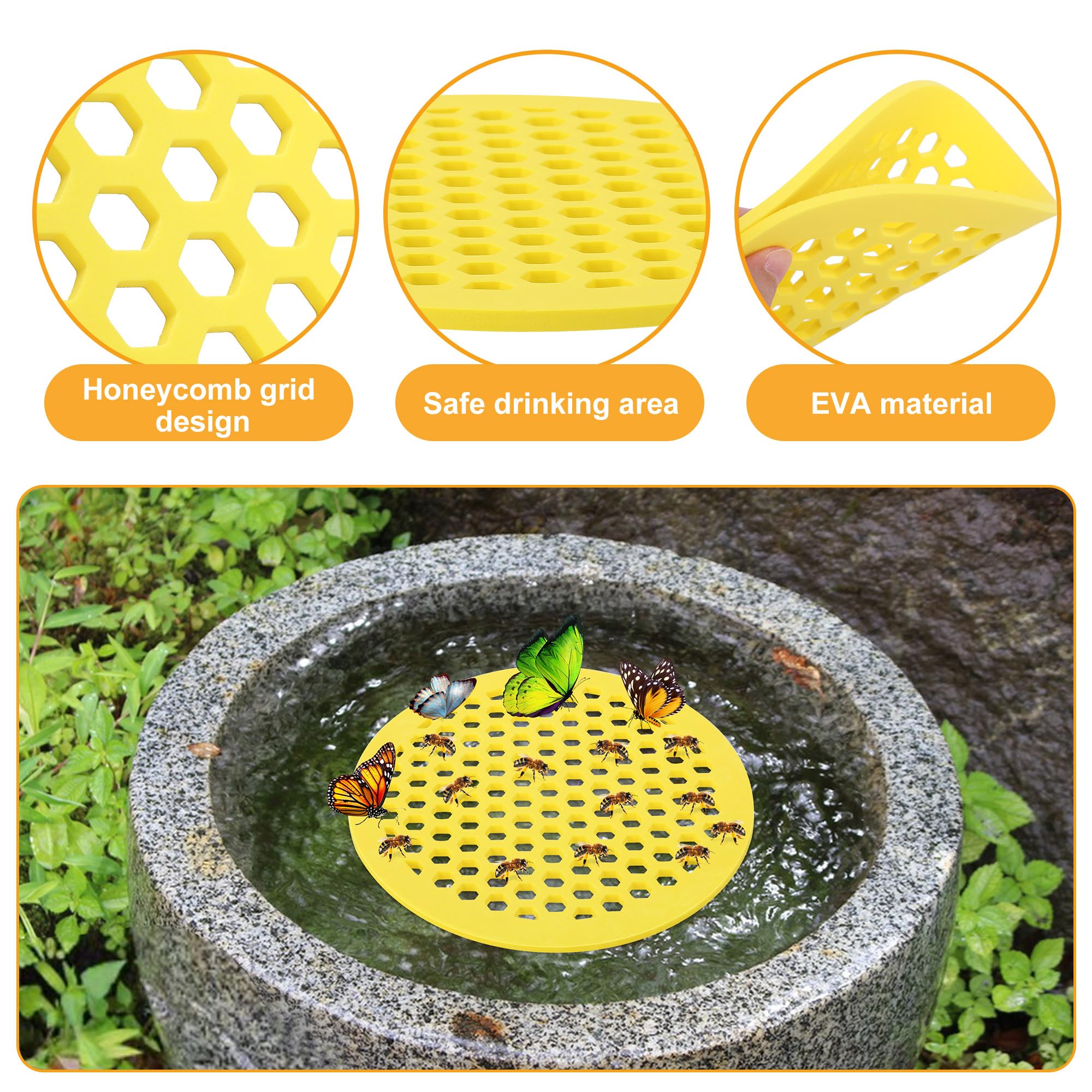 Snapklik.com : DECOHS 4 Pack Floating Bee Island- 7.87 Inch EVA Foam ...