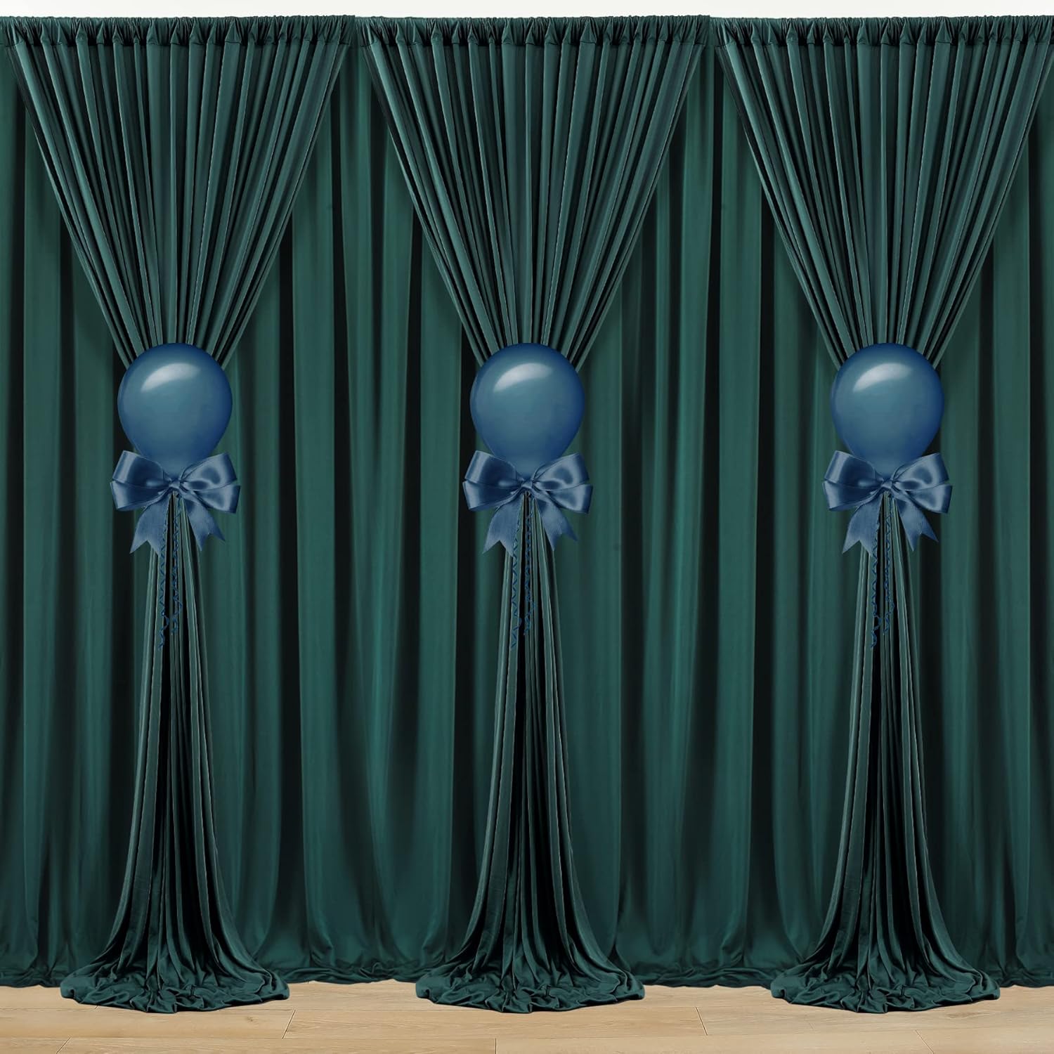 Amazon.com: 30 ft x 10 ft Wrinkle Free Hunter Green Backdrop Curtain ...