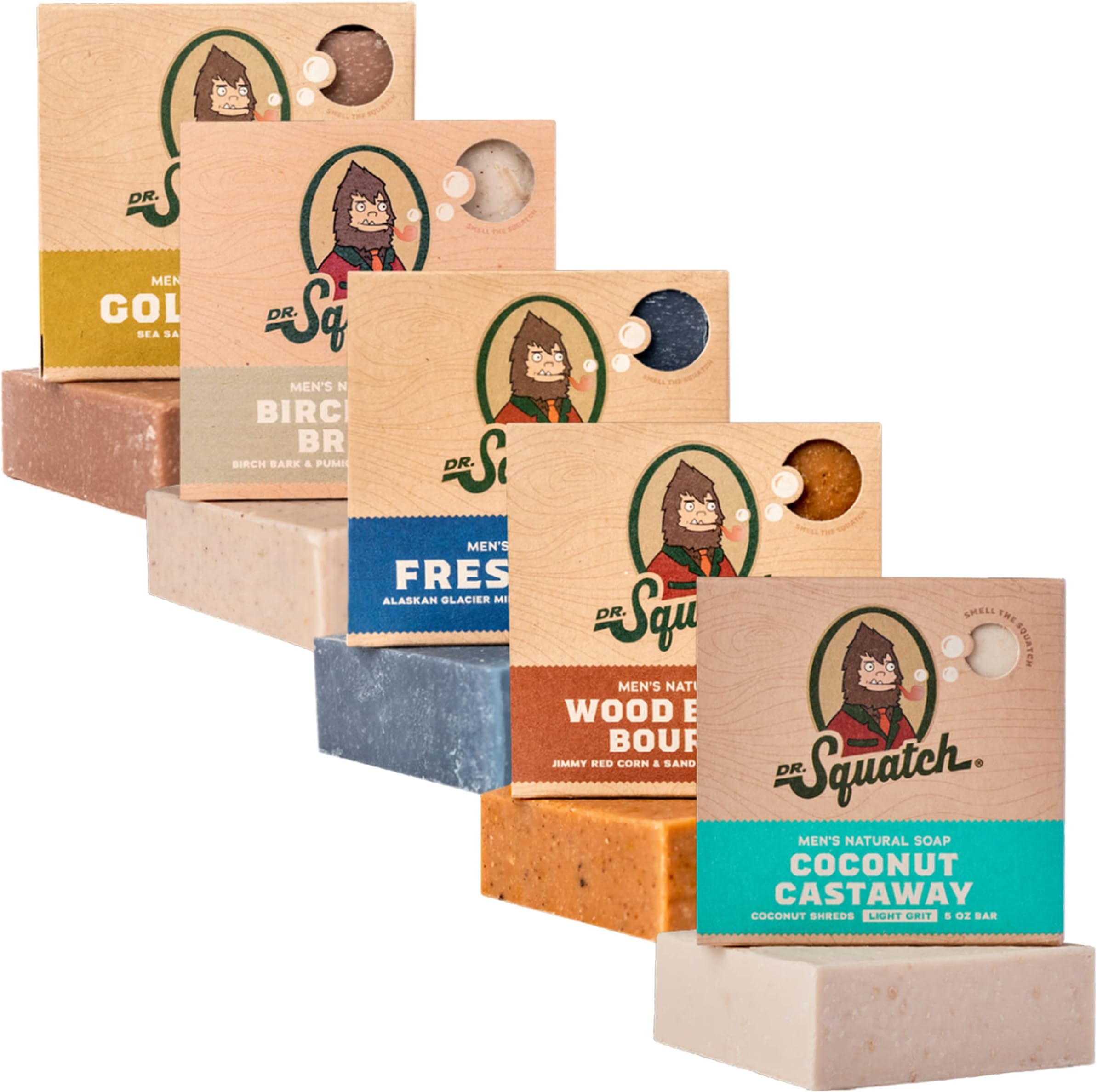 Amazon.com : Dr. Squatch All Natural Bar Soap for Men with Zero Grit, 5 ...