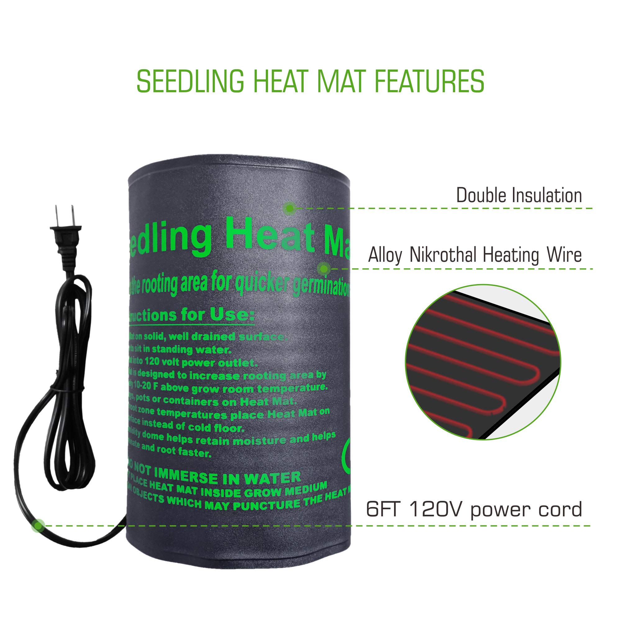 Heat Mat 10x20 Inch Seed Starting - Germination Cloning Heating Pad For ...