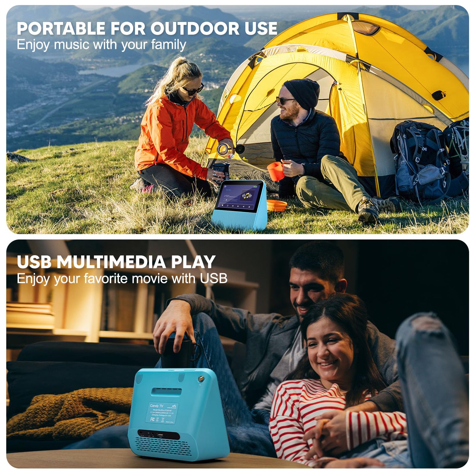 Snapklik.com : Portable Rechargeable TV, 7" HD 1080P Touch Screen ...