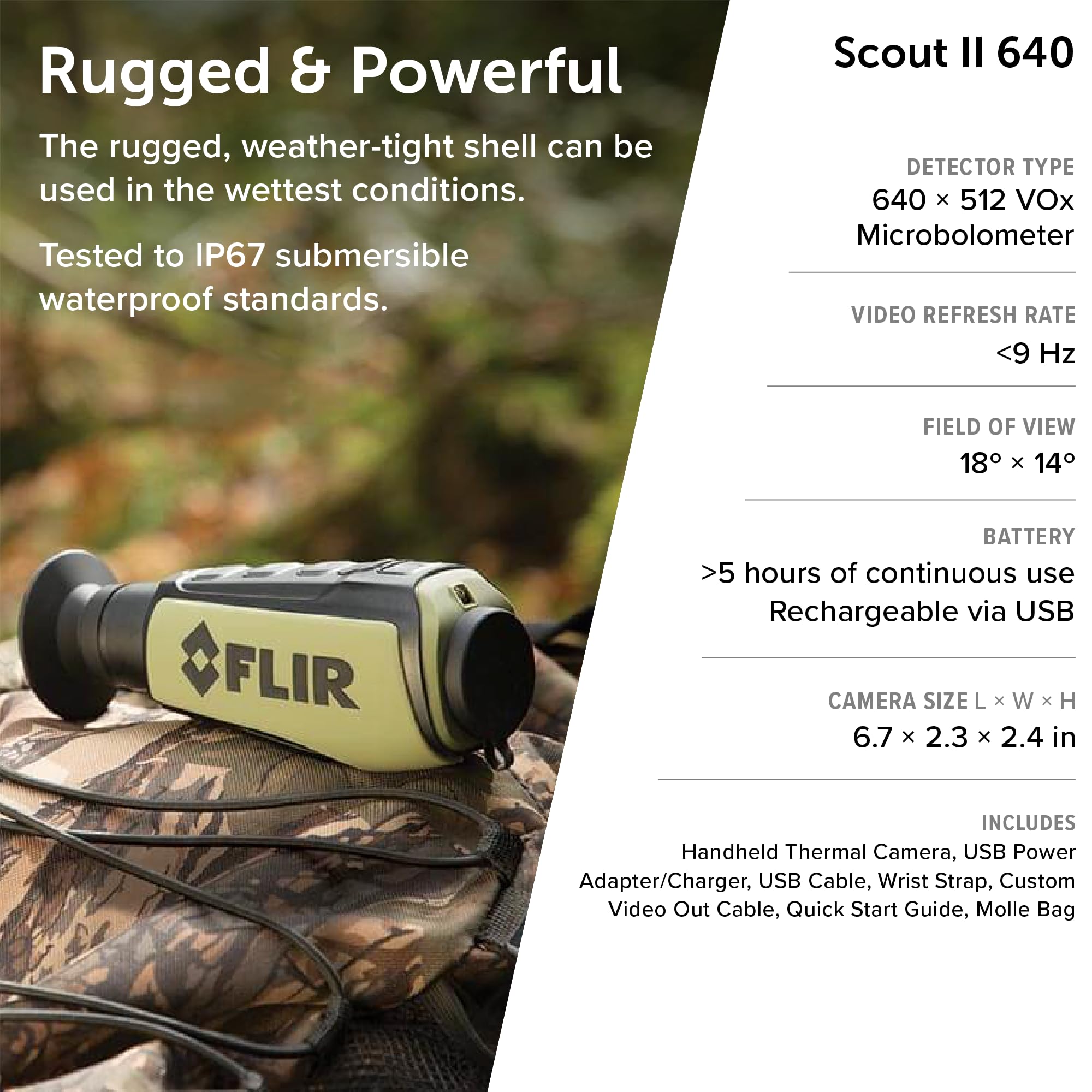 Snapklik.com : FLIR Scout II 640 - Long-Range Thermal Imaging Monocular For Wildlife Viewing