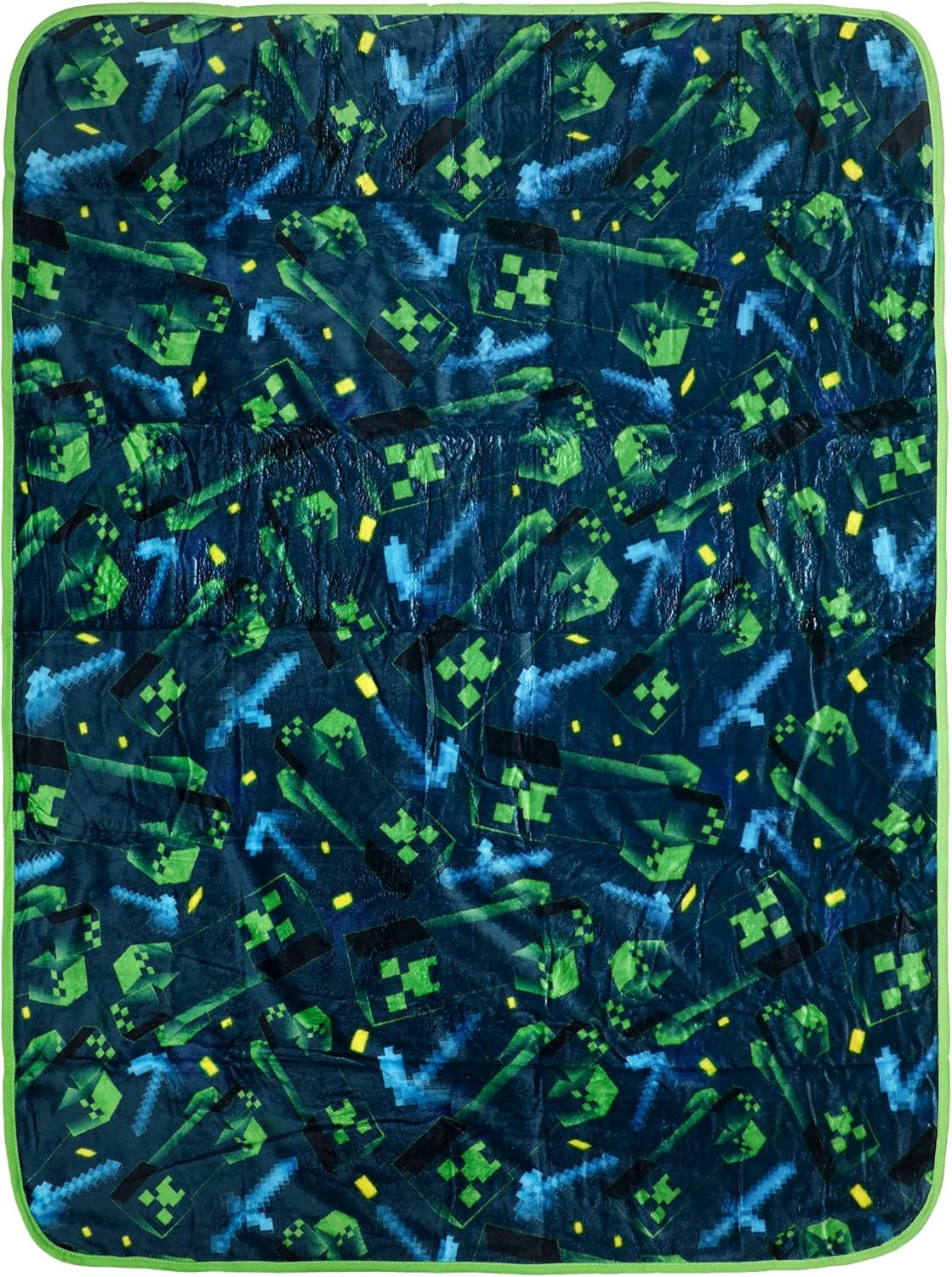 Minecraft Creeper Tools Collage Throw Blanket : Amazon.ca: Home