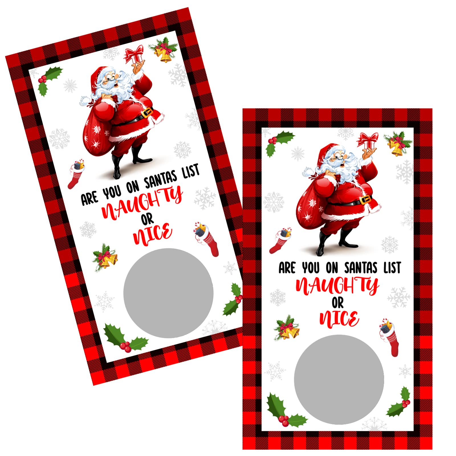 Snapklik.com : 80 Pcs Christmas Scratch Off Game Cards Holiday Games ...