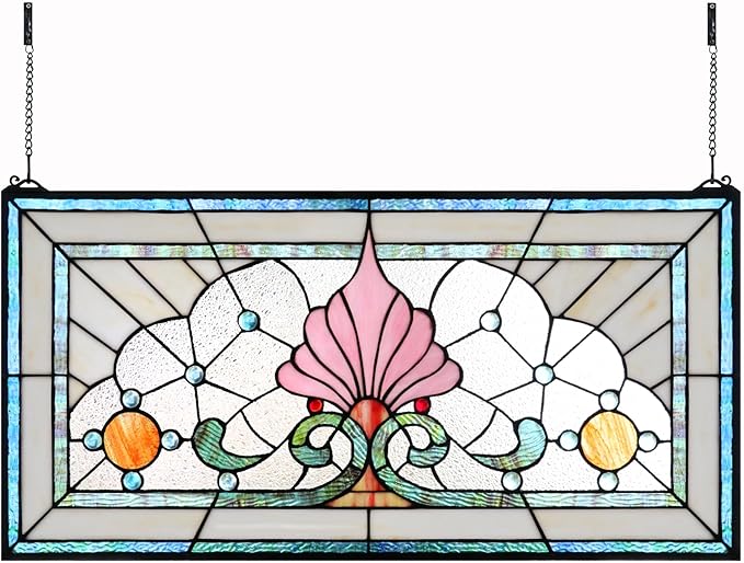Amazon.com: Yogoart Extra Large Horizontal 30 Inch Victorian Stained ...