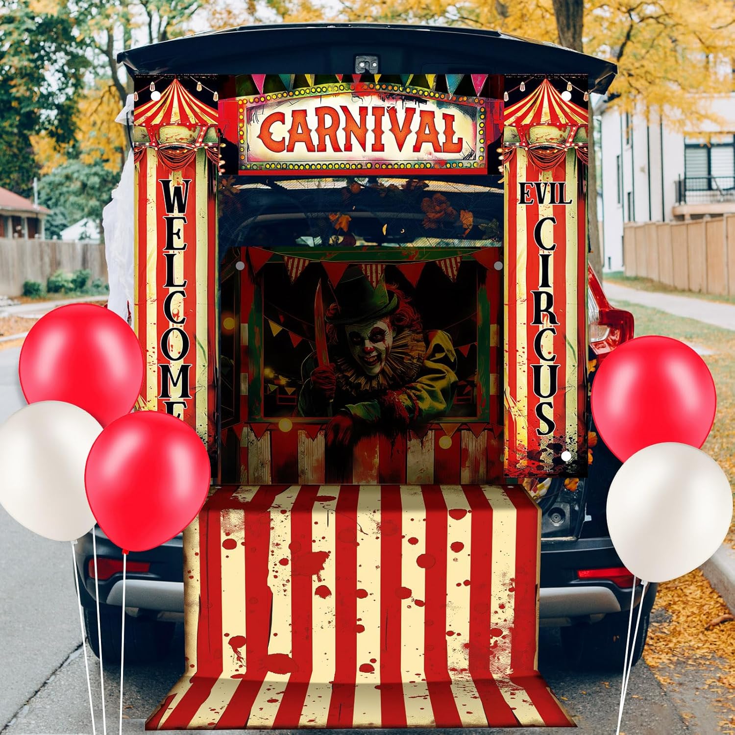 Amazon.com: Shellwei 8 Pcs Halloween Trunk or Treat Car Decorations Kit ...