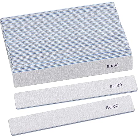 Amazon.com : 25 Pack Nail Files for Acrylic Nails 100/180 Grit Double ...