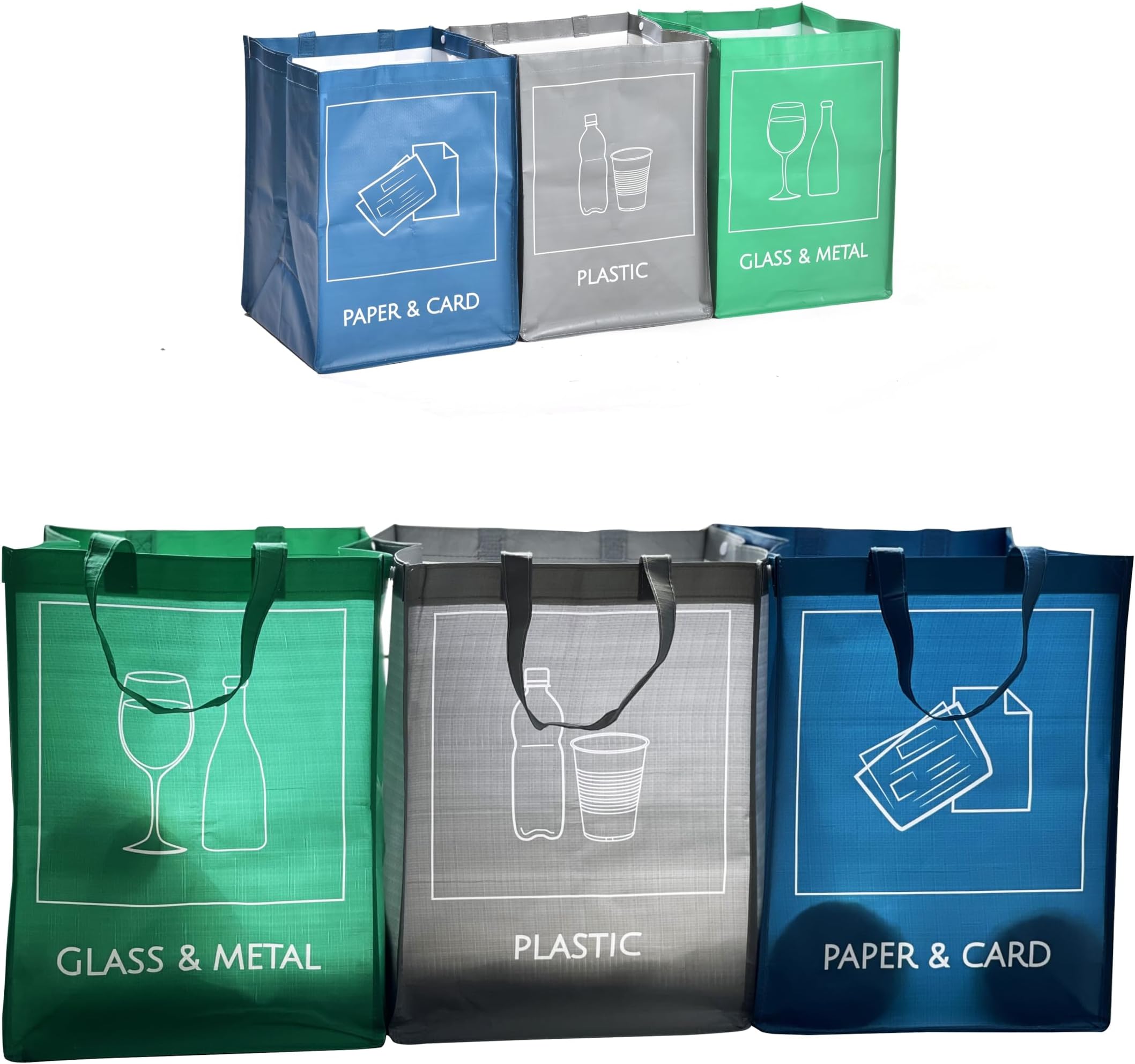 Amazon.com: Norggo Pack of 3 Recycling Bags, 40L - Recycle Bins for ...