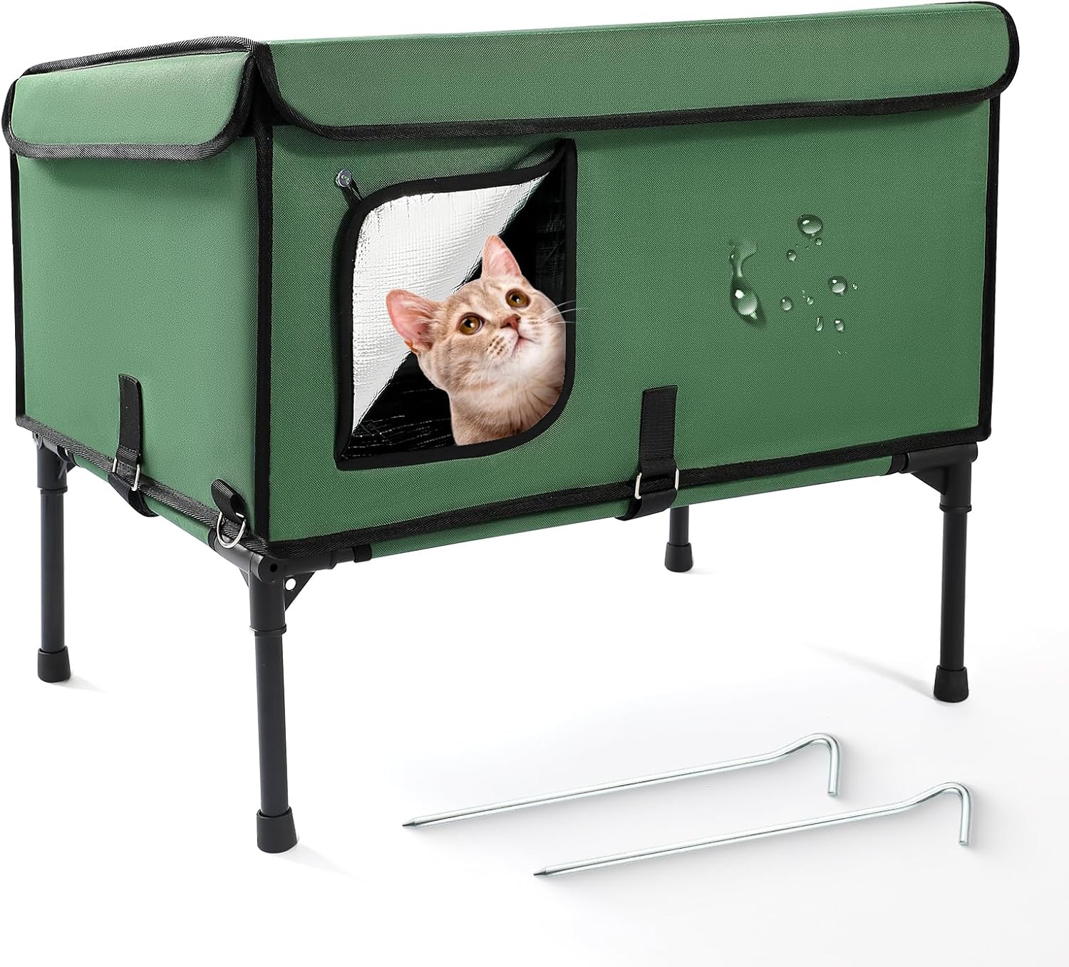 Amazon.com : Outdoor Cat House in Summer and Winter Pet Waterproof ...