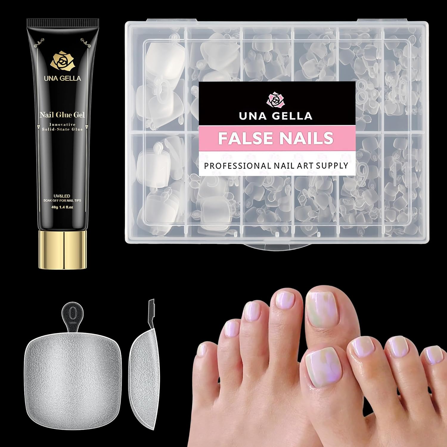 Amazon.com: UNA GELLA Soft Gel Nail Kit Nail Extension Kit 216Pcs ...