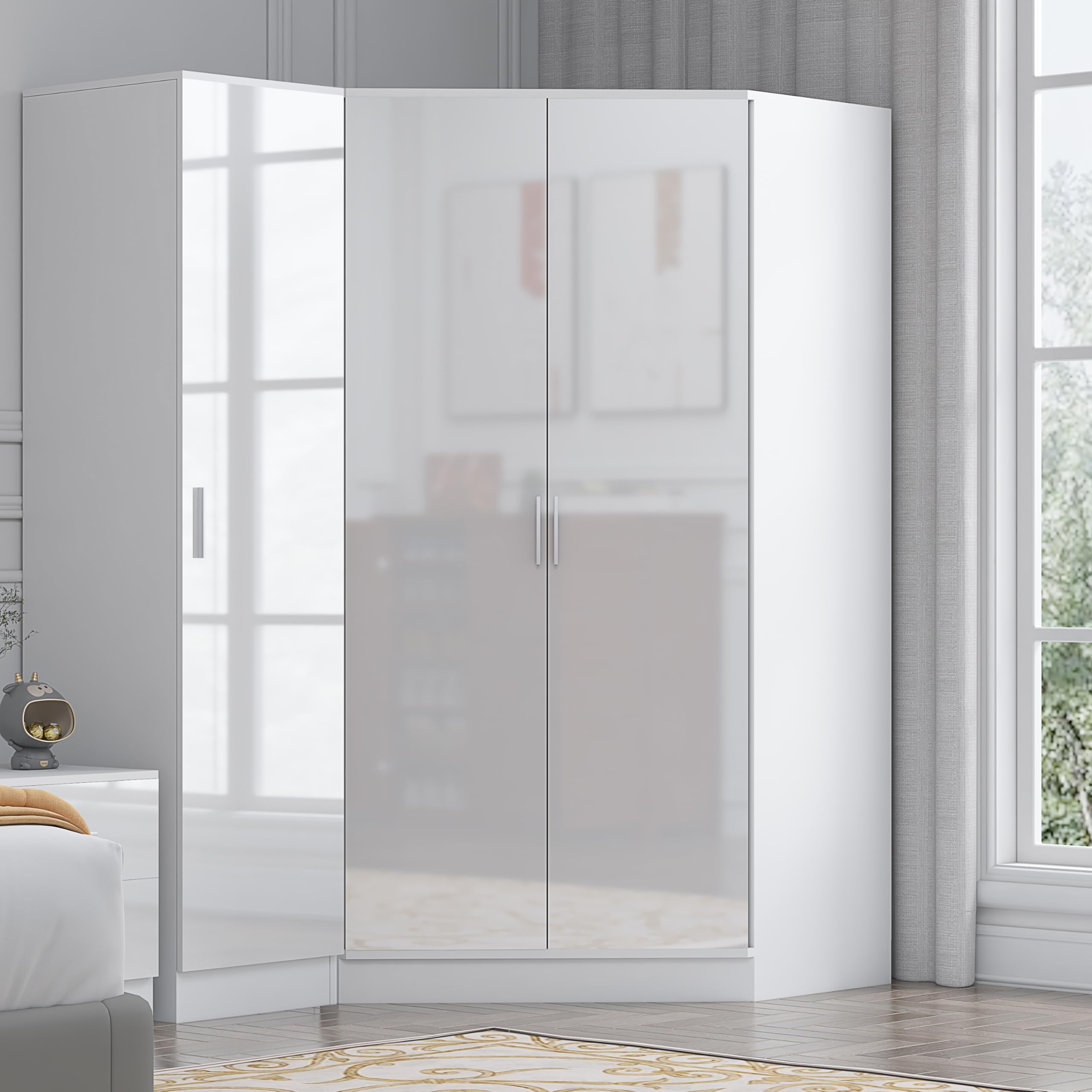IKEA Pax Corner Wardrobe, 160/188x201 cm, White : Amazon.co.uk: Home ...