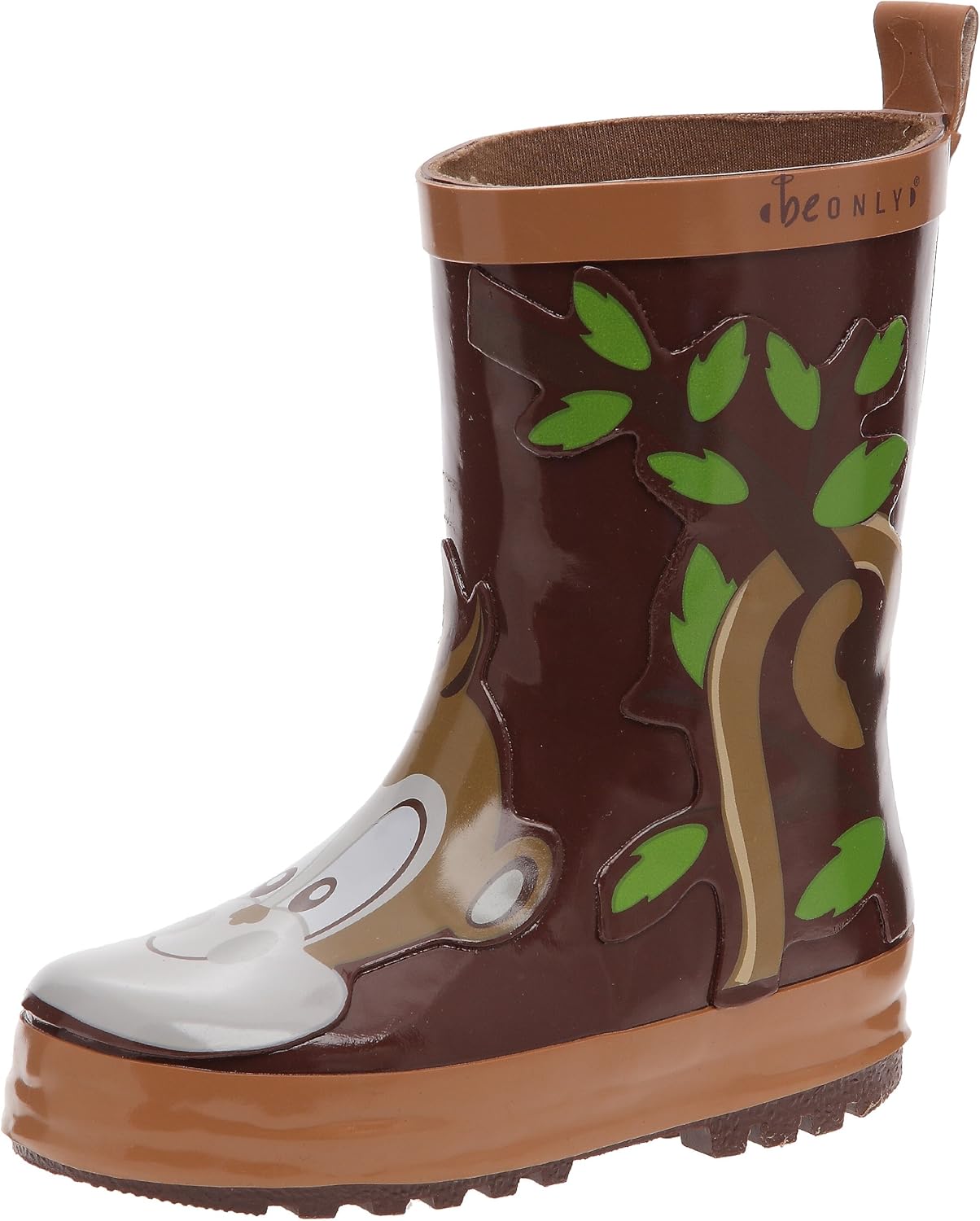 Be Only Unisex Children's Monkey Wellies, Brown, 1 UK: Amazon.co.uk ...