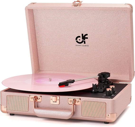 Amazon.com: Vinyl Record Player 3-Speed Portable Suitcase Record Player ...