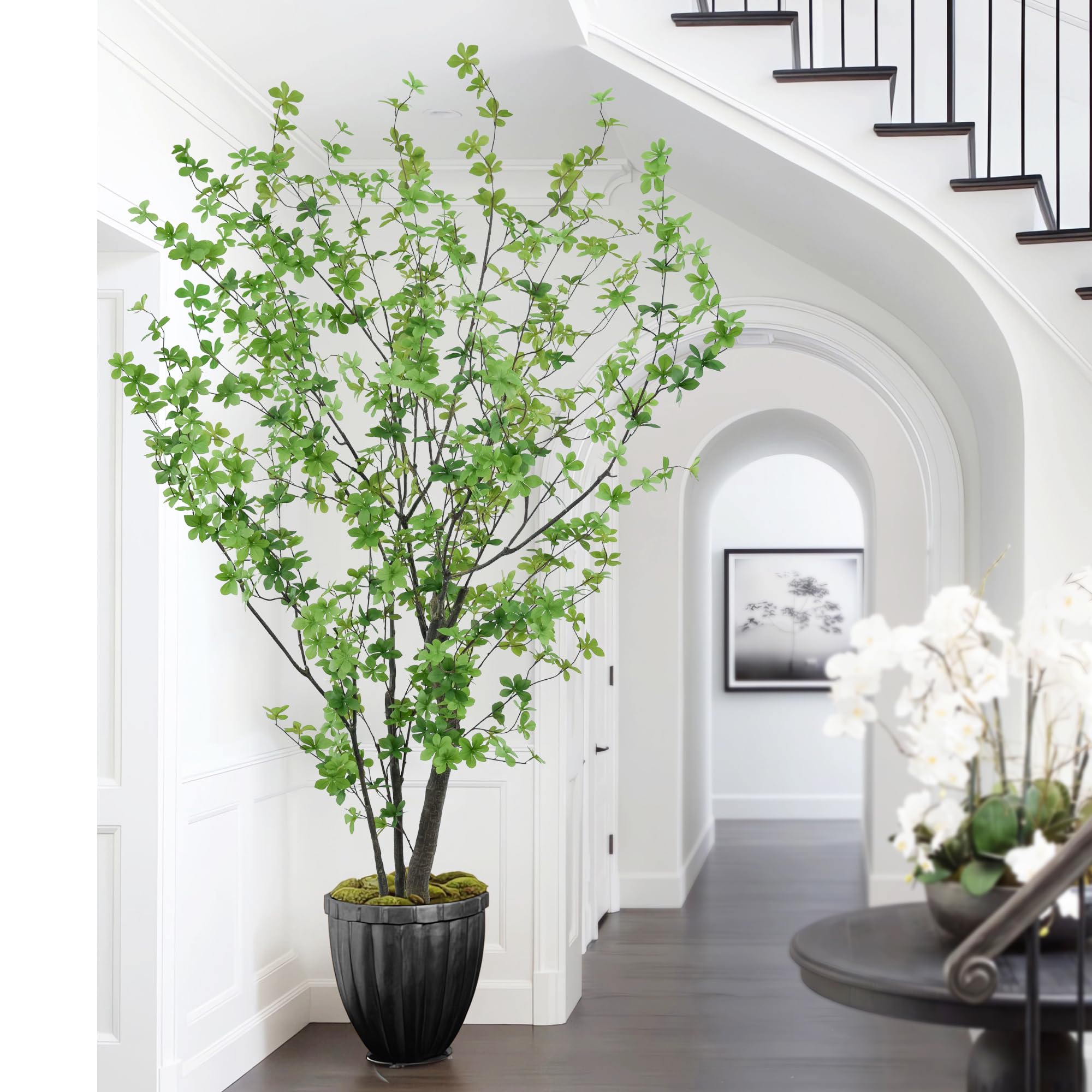 Amazon.com: Artificial Enkianthus Tree 8ft Tall Faux Tree with Large ...