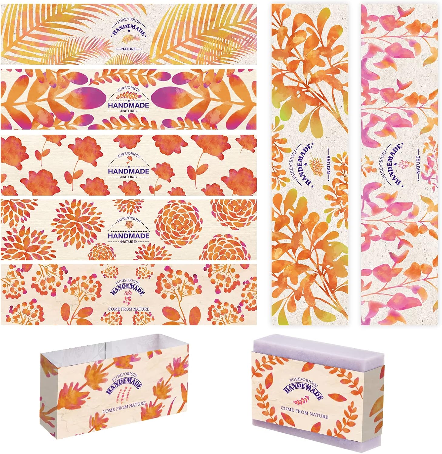 Amazon.com: PH PandaHall 9 Styles Wrap Label Tape, 90pcs Plants Soap ...